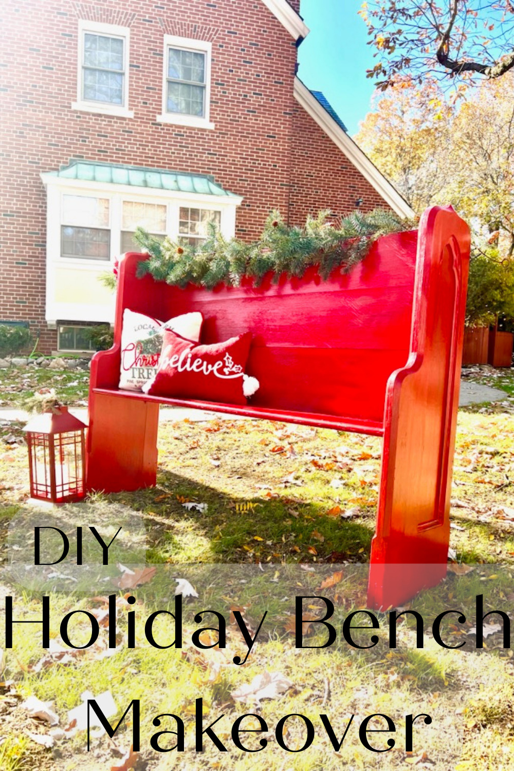 DIY Holiday Bench Makeover - Build and Create Home