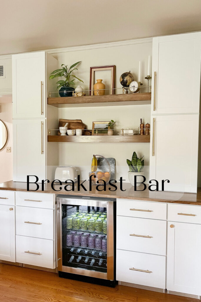 DIY Breakfast Bar Floating Shelves - Build and Create Home