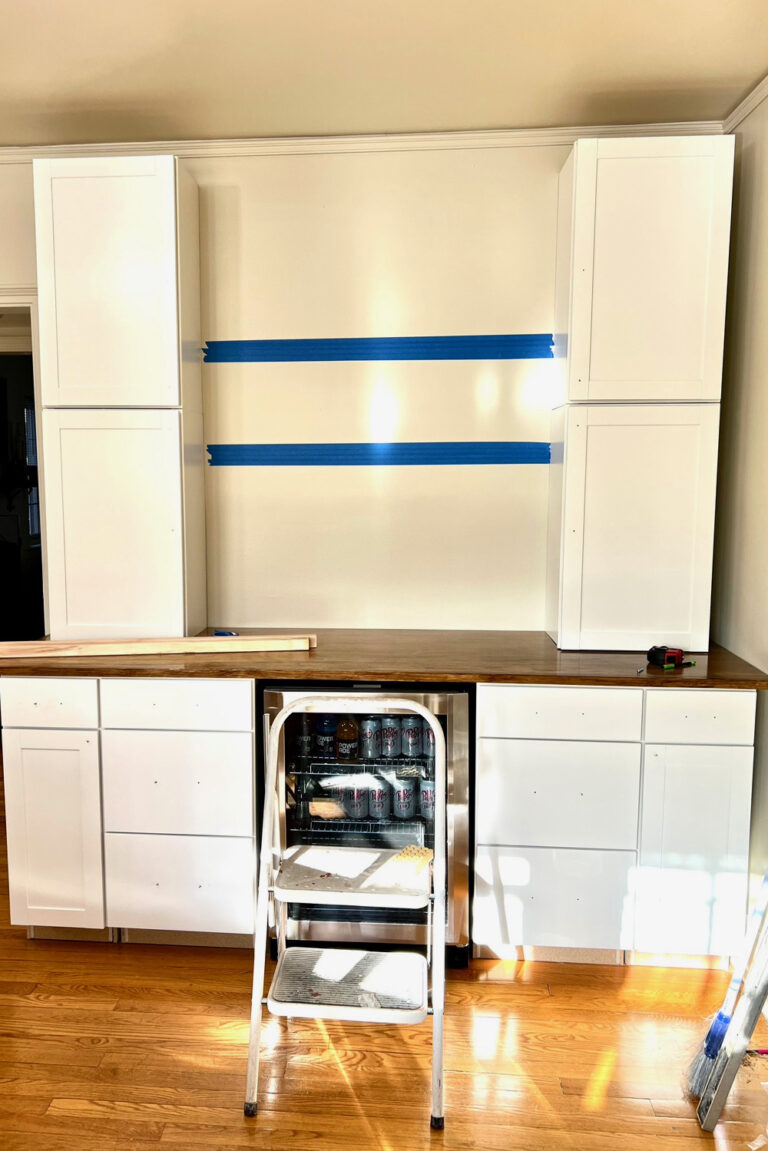 DIY Breakfast Bar Floating Shelves - Build and Create Home