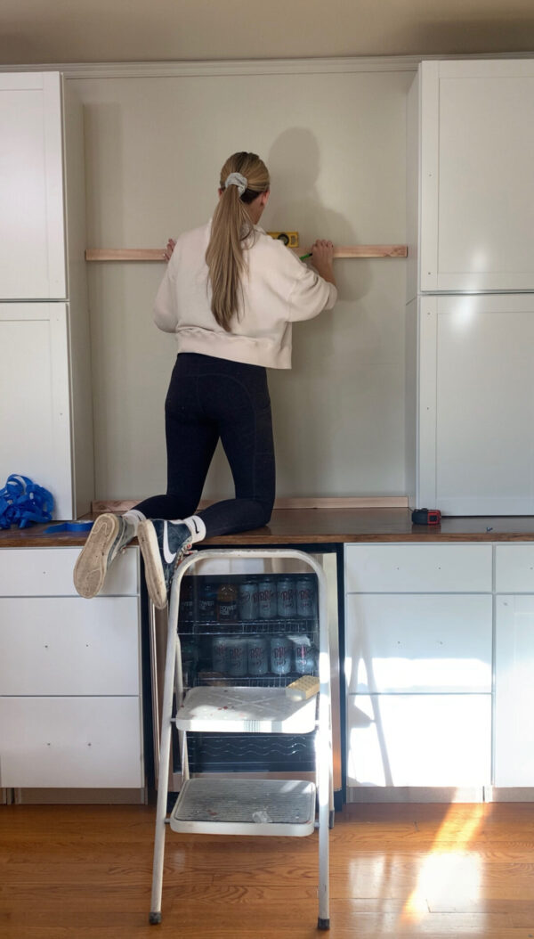 DIY Breakfast Bar Floating Shelves - Build and Create Home