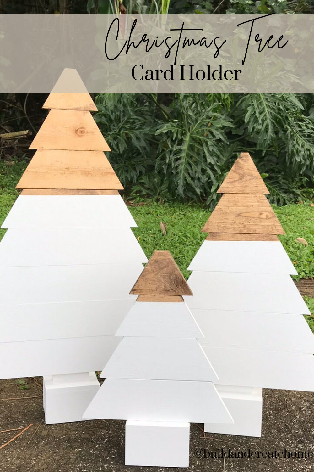 DIY Christmas Tree Card Holder - Build and Create Home
