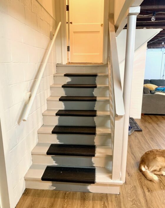Basement Stairs Makeover - Build and Create Home