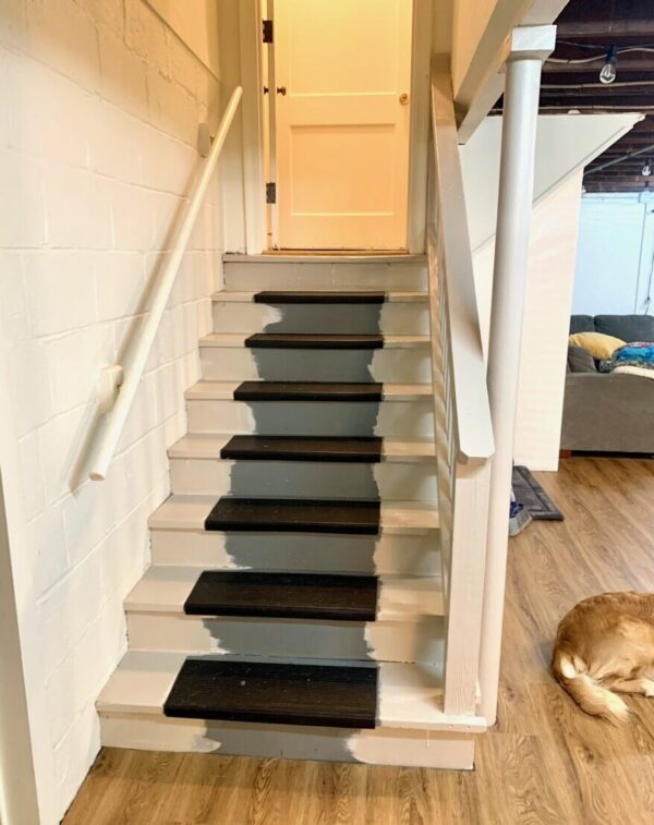 Basement Stairs Makeover - Build and Create Home