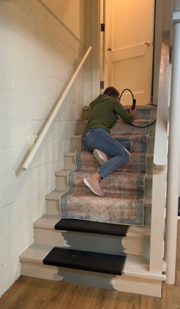 Basement Stairs Makeover - Build and Create Home