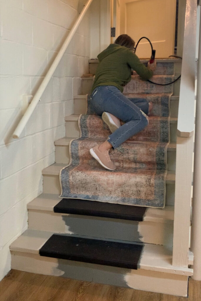 Basement Stairs Makeover - Build and Create Home