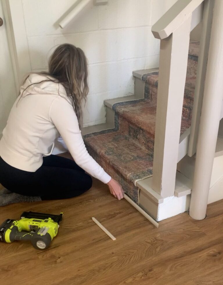 Basement Stairs Makeover - Build and Create Home